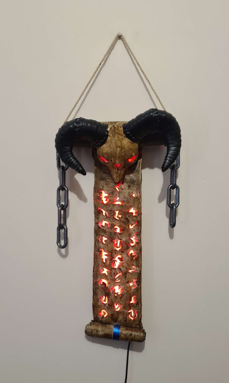Deathknight/warlock Magic Scroll - World of Warcraft Wall Hanging ...