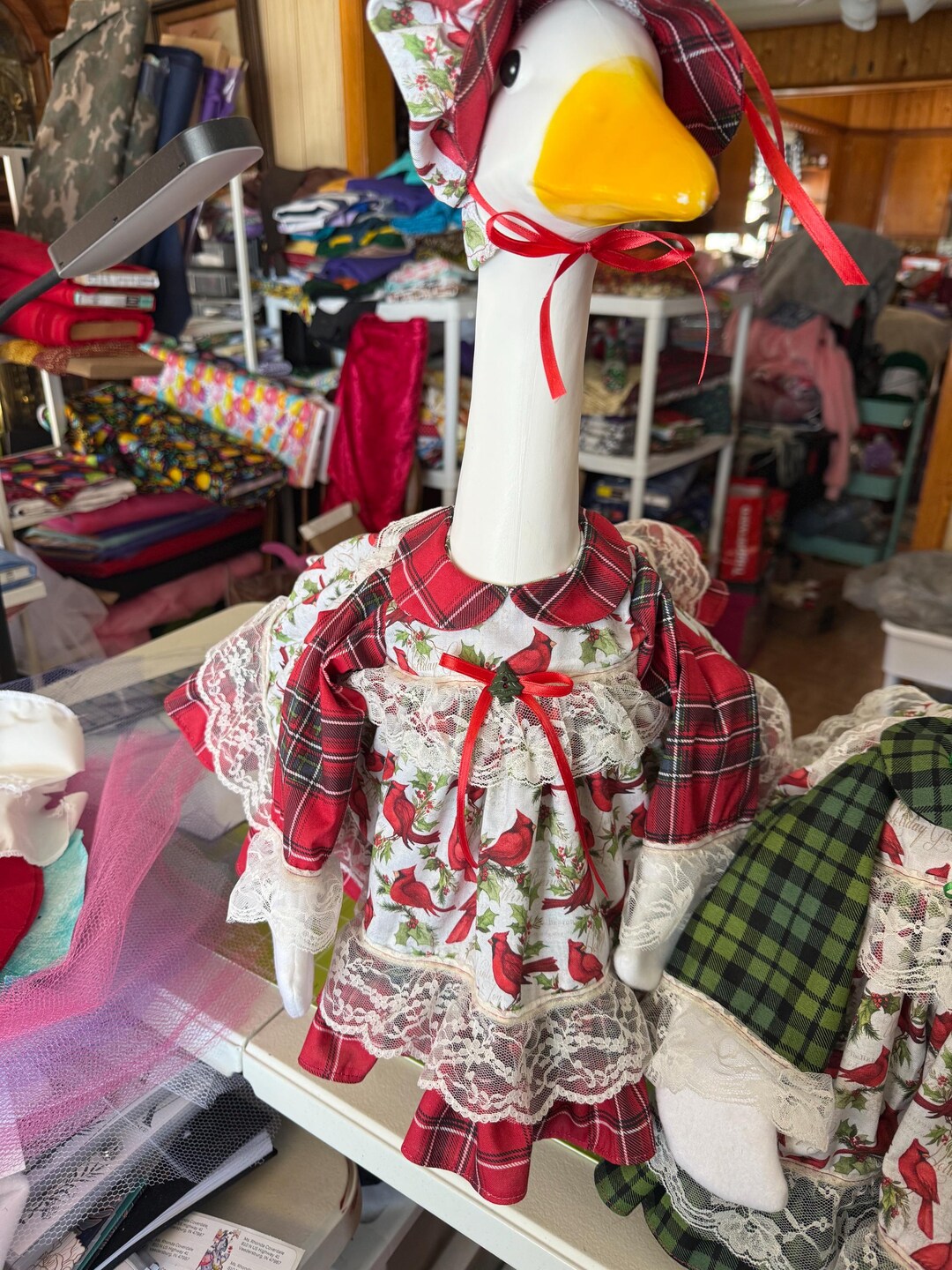 Porch Goose Fancy Cardinal Day Dress - Etsy