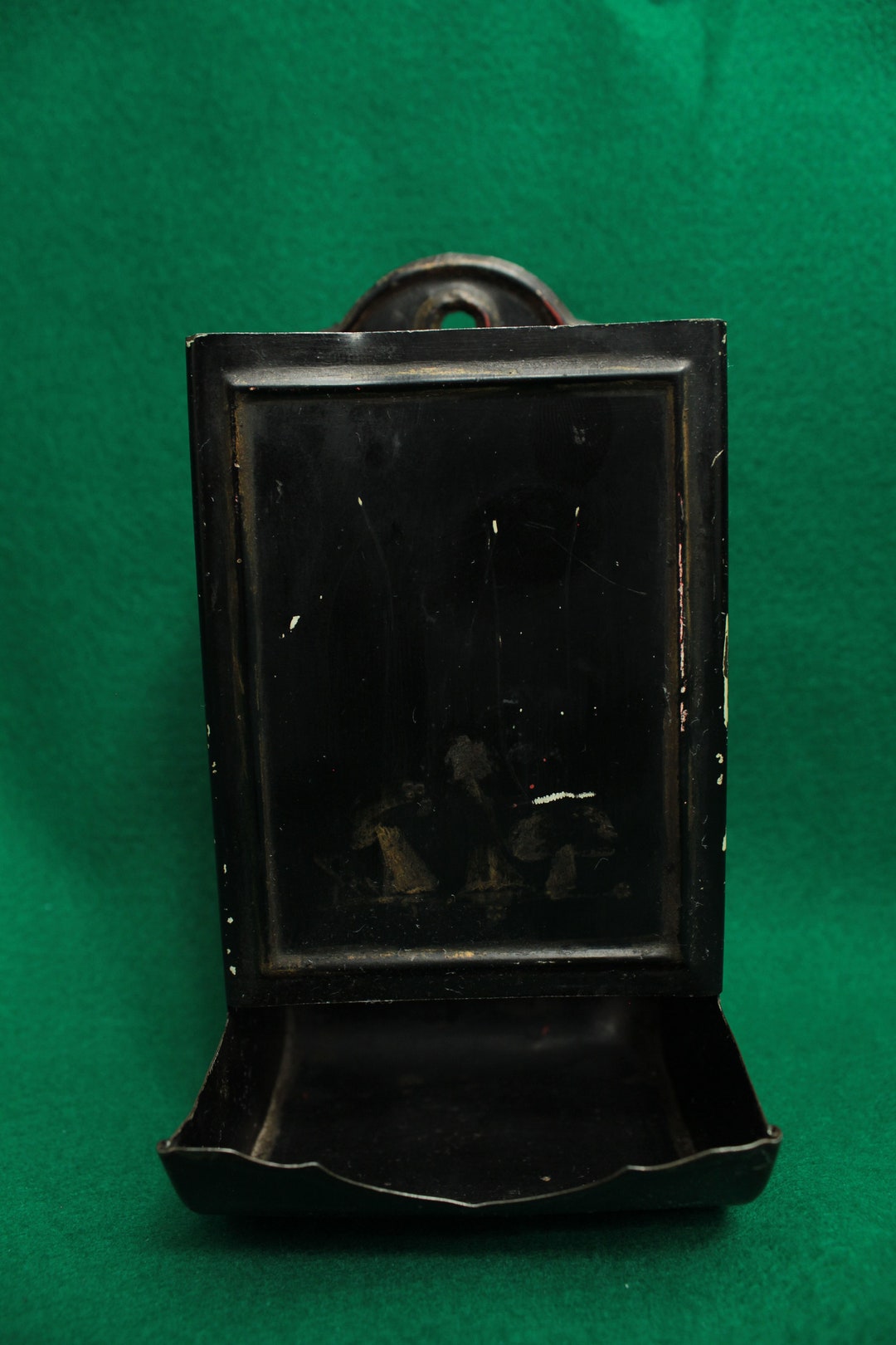 Antique Black Metal Matchstick Box - Etsy