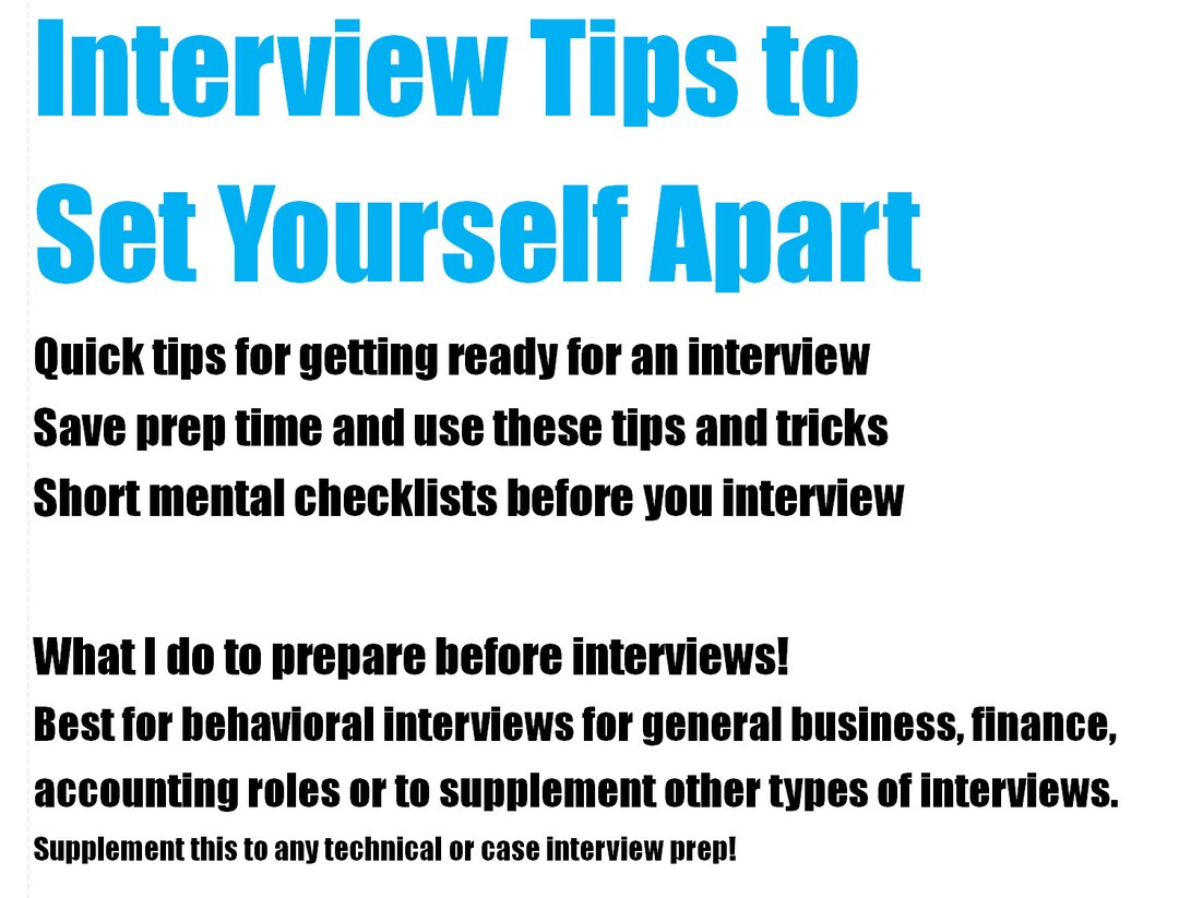 Behavioral Interview Prep Tips - Save Time and Set Yourself Apart With ...