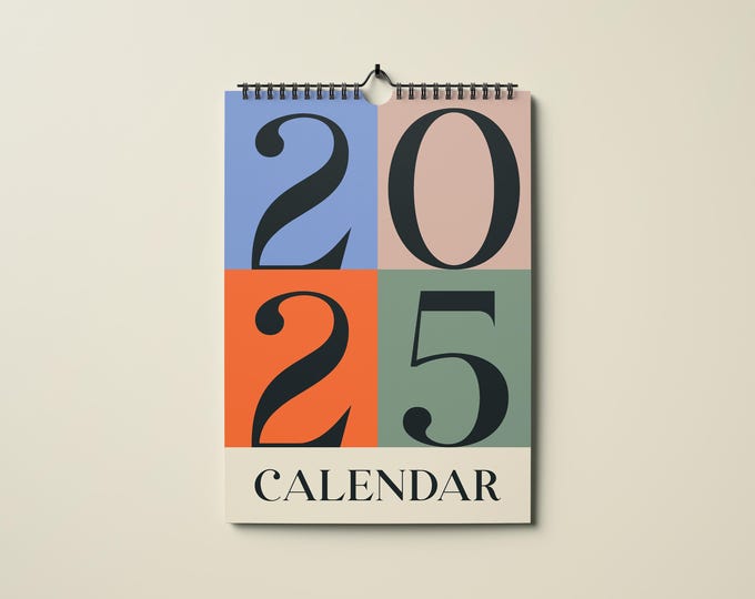 2025 Wall Calendar | Large Monthly Planner | A3 Affirmation Calendar ...