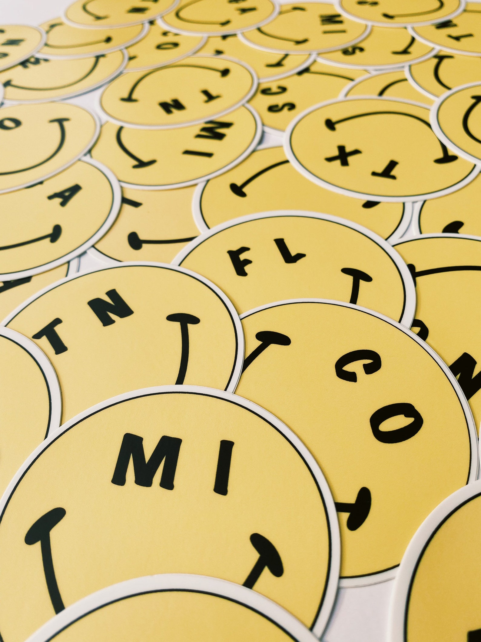 Smiley Face State Decal Waterproof Scratch Resistant Sticker - Etsy