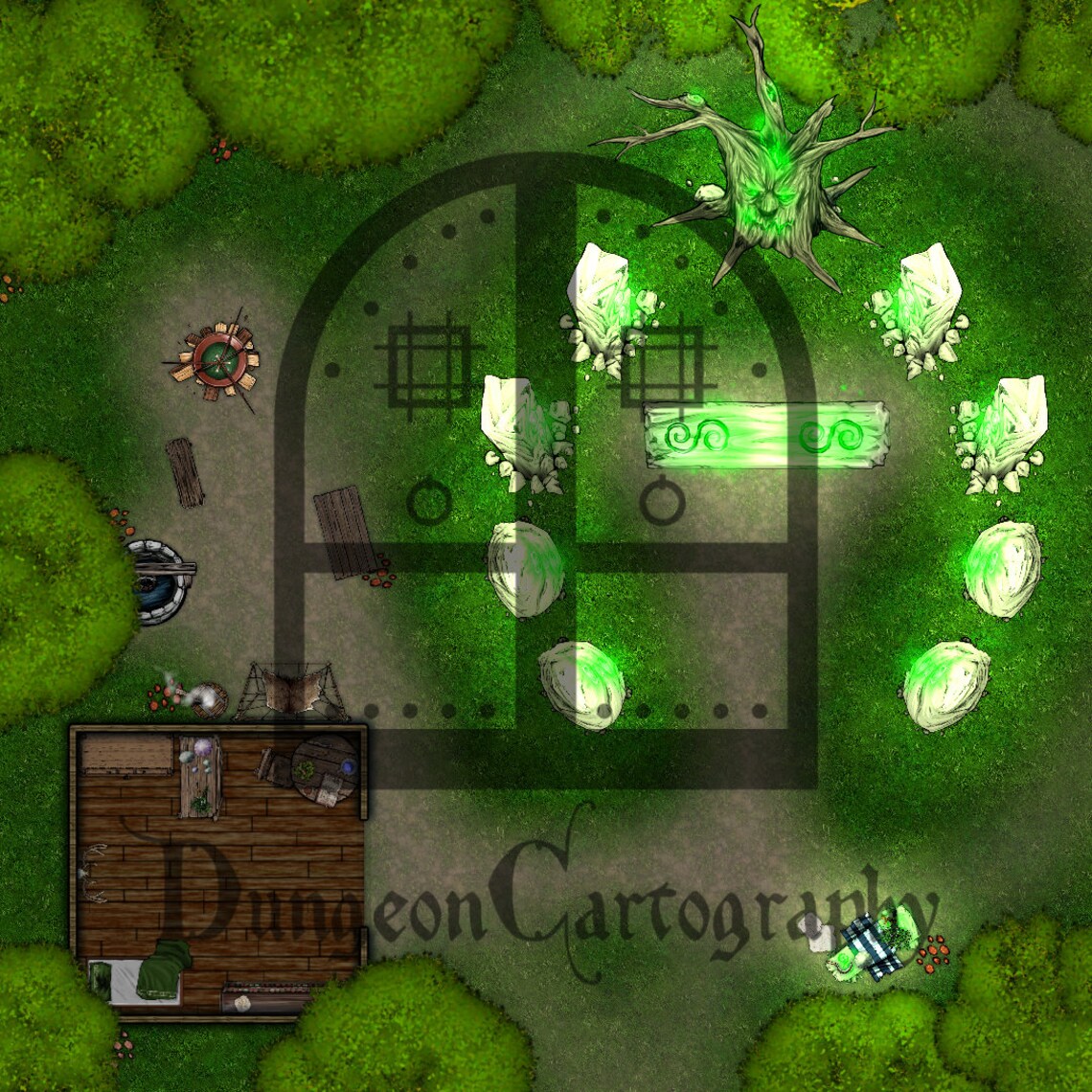 Keeper of the Elder Tree TTRPG Fantasy Map 15x15 - Etsy