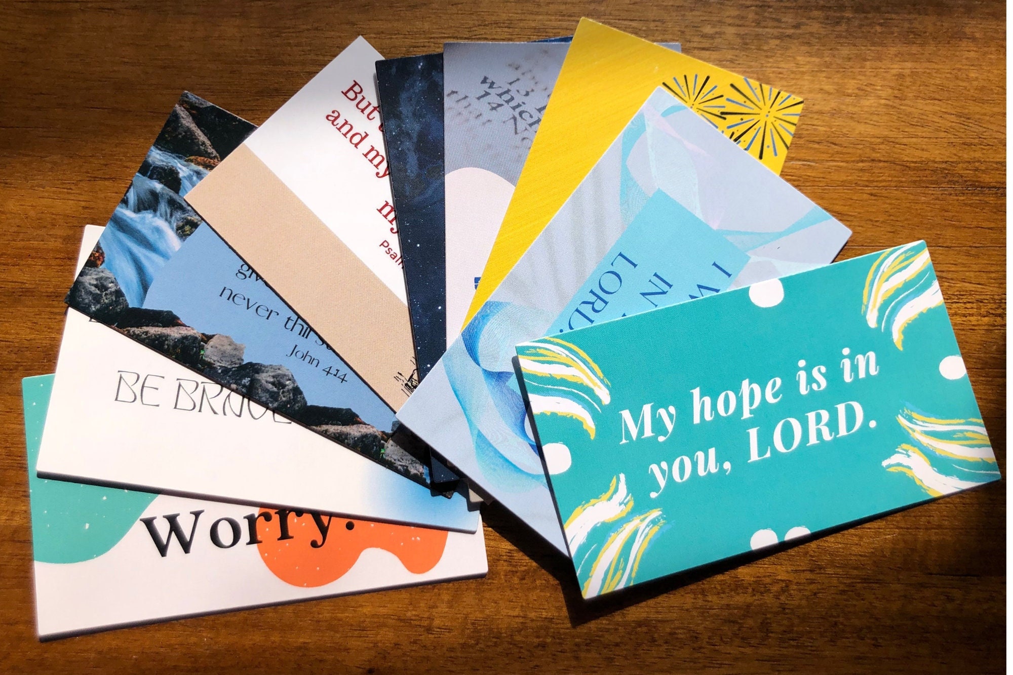 15 Colorful Scripture Cards With Acrylic Base Scripture Card Set With ...