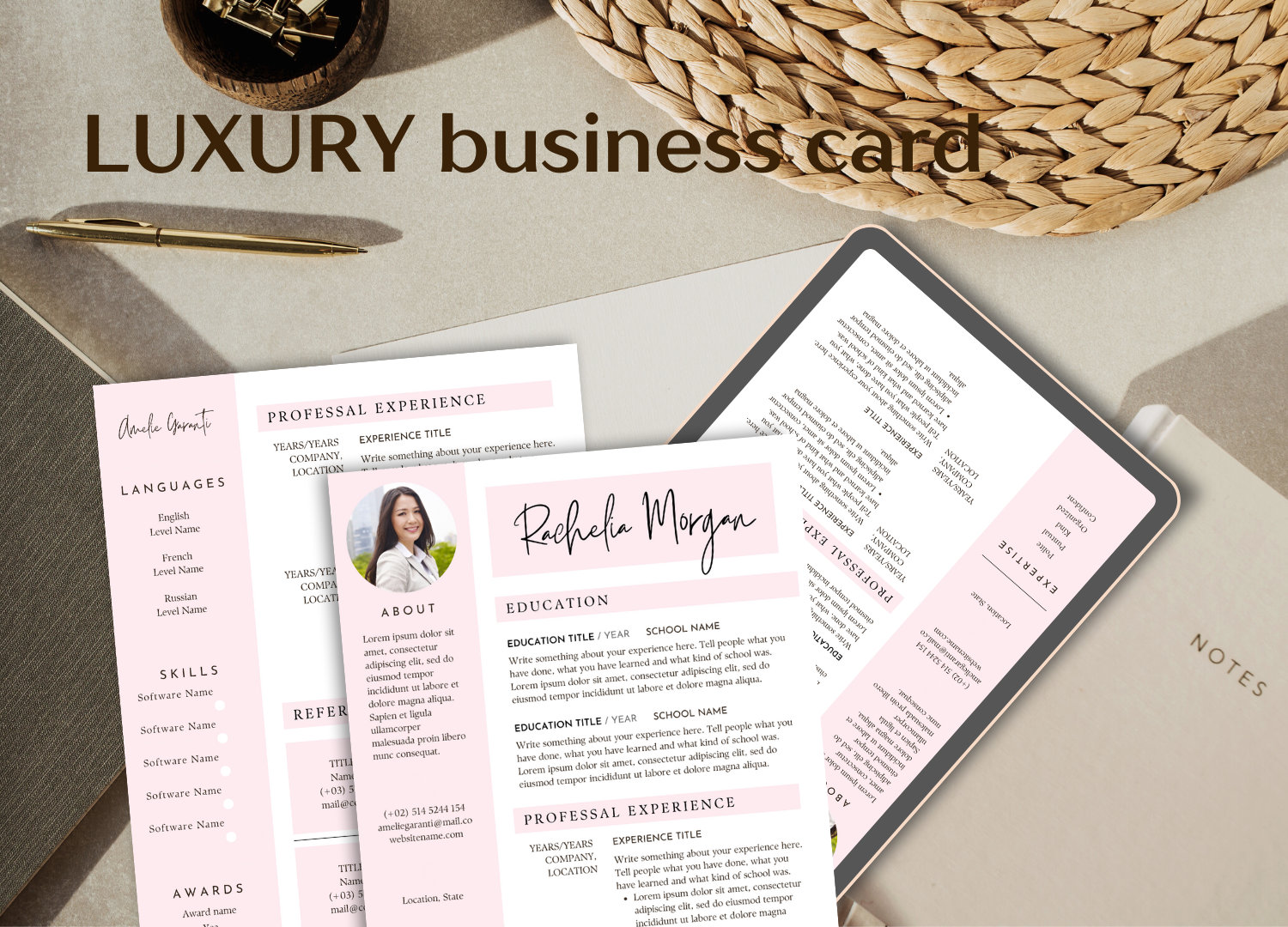 Pink Modern Professional CV Resume Template.pdf, Modern Resume Template ...