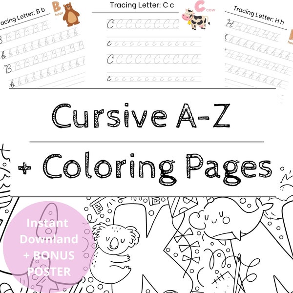 Printable Cursive Handwriting Book - Etsy