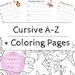 BUNDLE ABC Tracing Cursive Practice Worksheet and Alphabet Coloring ...