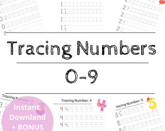 Tracing Numbers Cursive, Printable Worksheet Number Tracing Educational ...