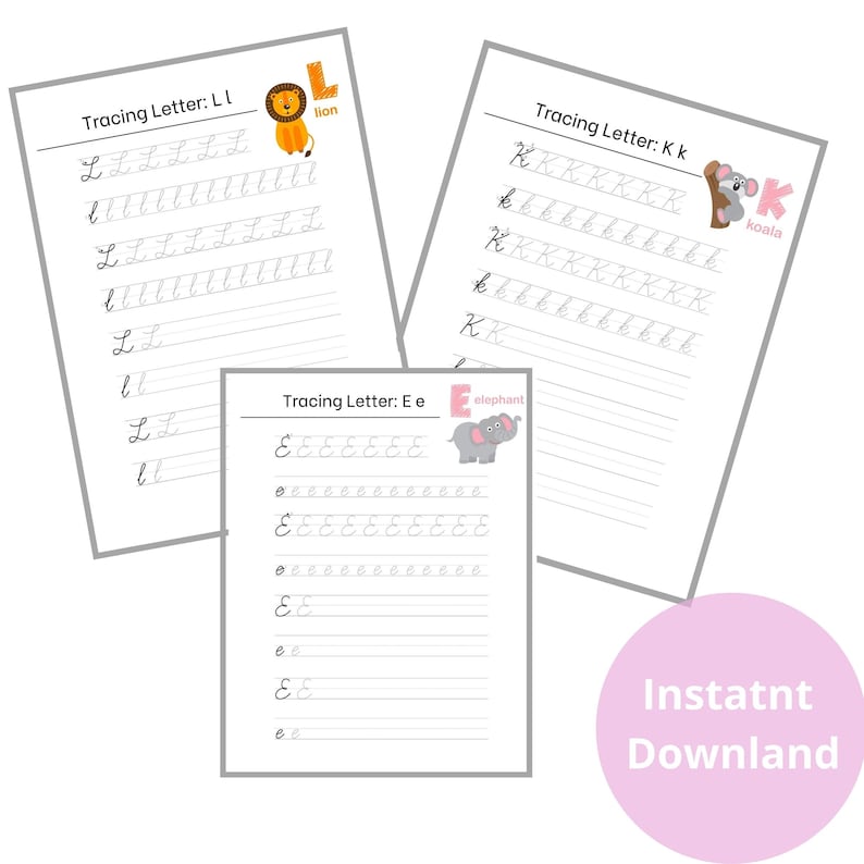 BUNDLE ABC Tracing Cursive Practice Worksheet and Alphabet Coloring ...