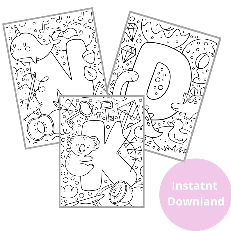 BUNDLE ABC Tracing Cursive Practice Worksheet and Alphabet Coloring ...