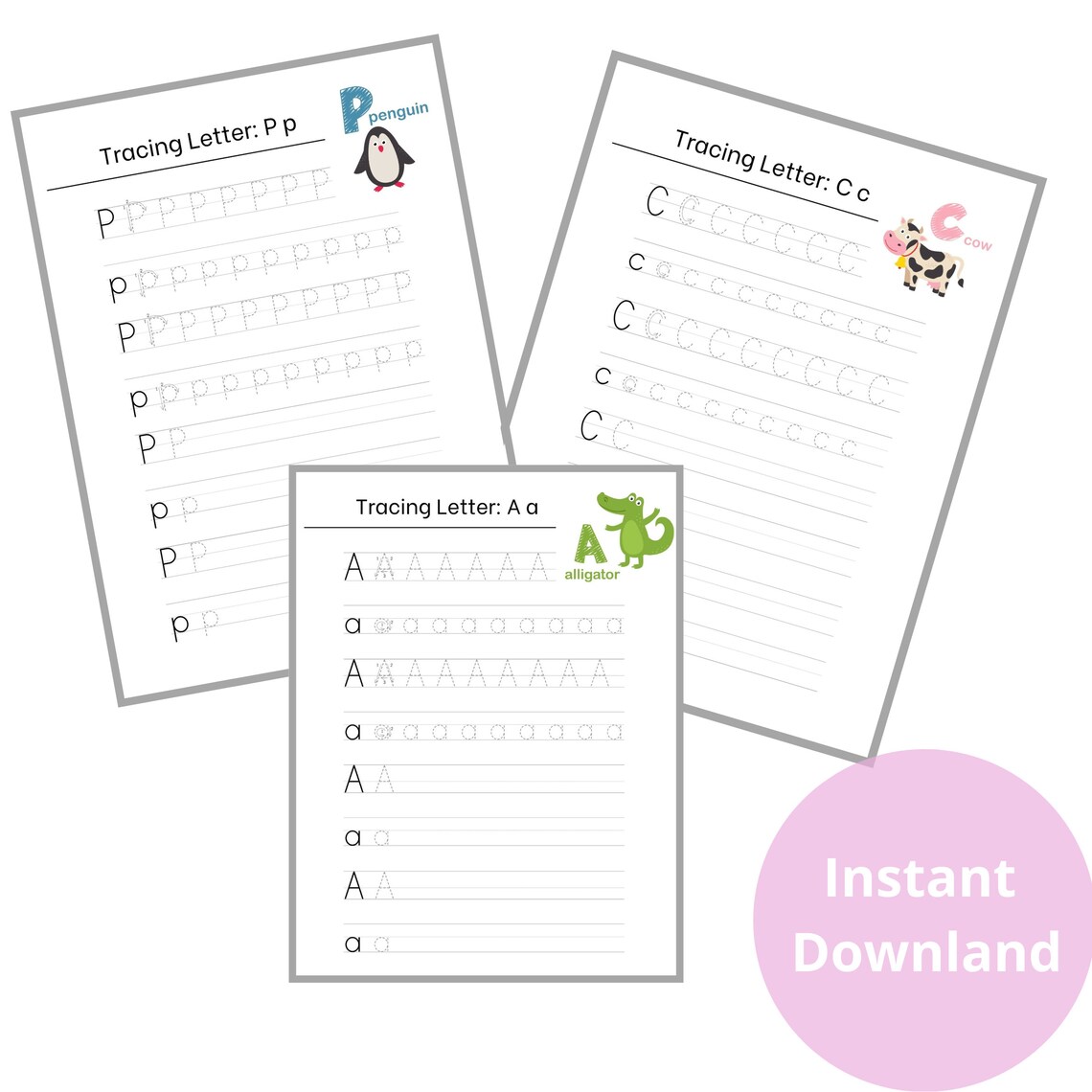 Handwriting Practice Pages - BUNDLE - ABC Tracing, Days of the Week ...