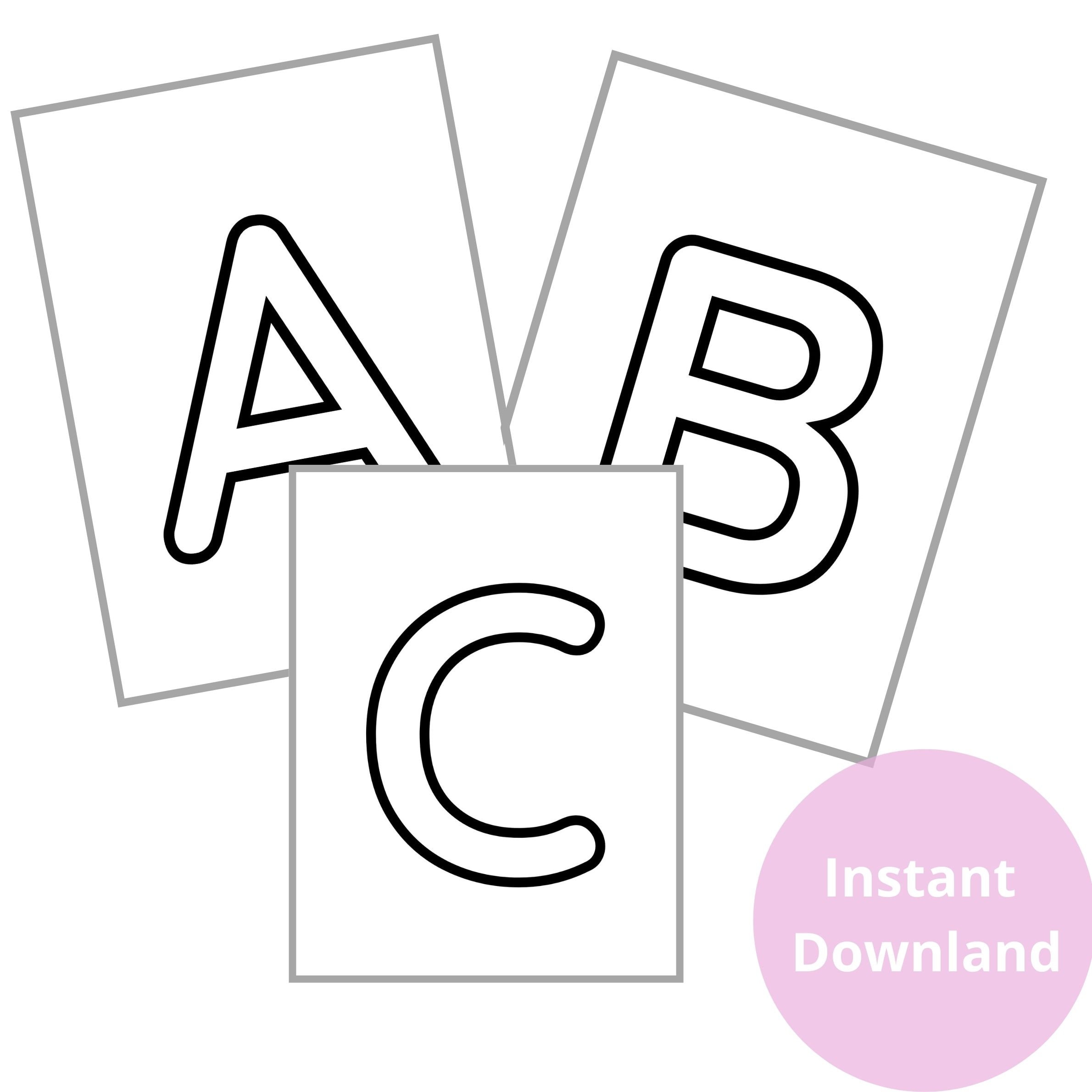 Coloring Pages A-Z Alphabet Printable, ABC Coloring Letters Book ...