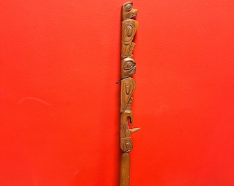 First Nations Native Talking Stick Yellow Cedar 12 Inch - Etsy Canada