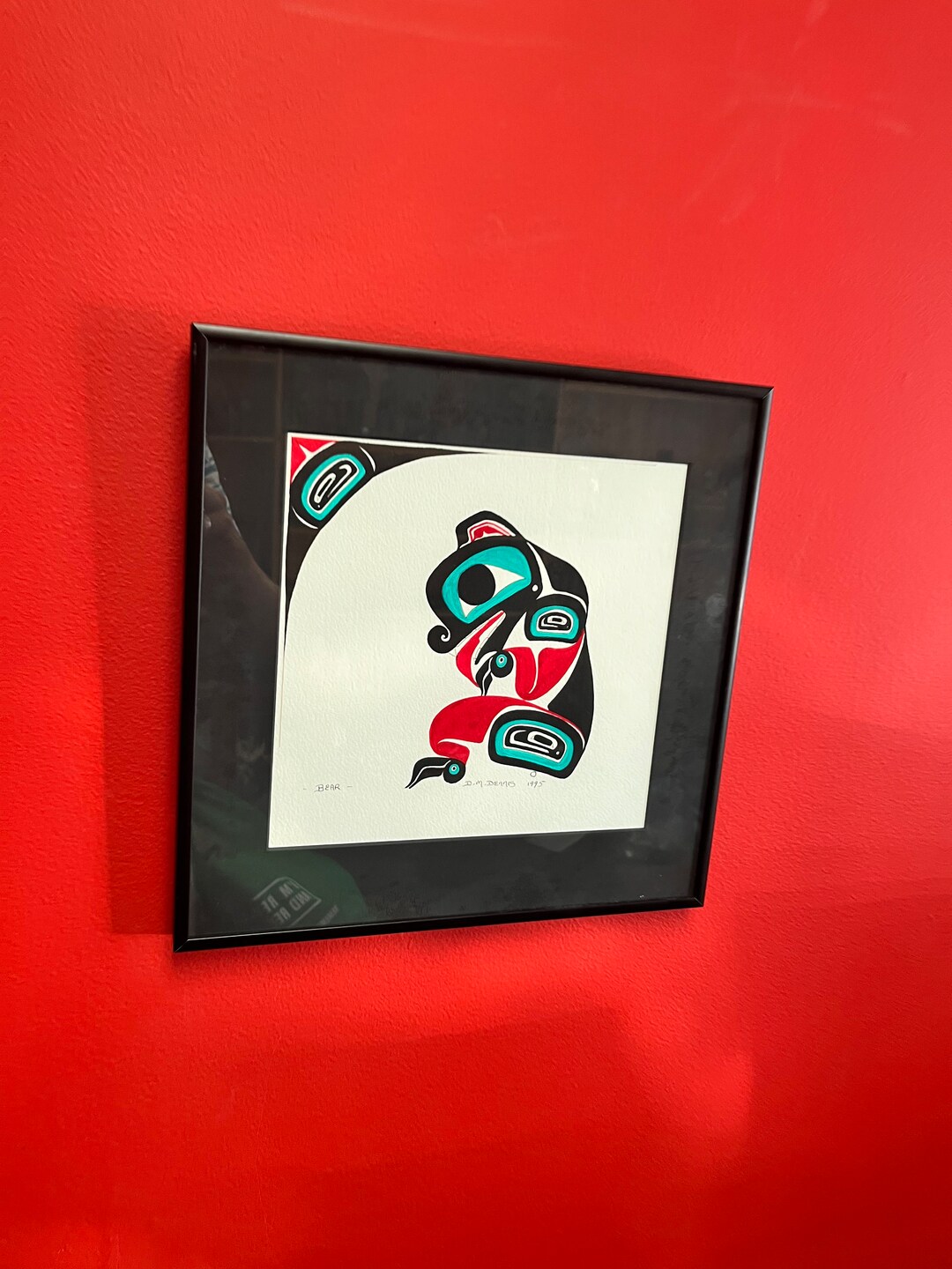 Stunning Signed Indigenous First Nations Original Acrylic on Paper in ...