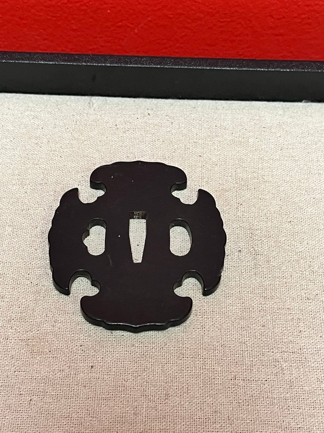 Perfectly Simple 3.3 Inch Japanese Bronze Tsuba — Striking Look — From ...