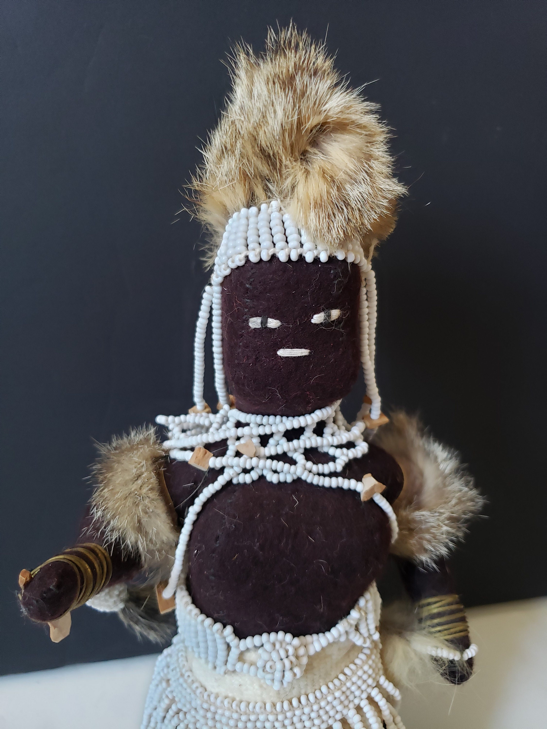 African Cloth Tribal Beaded Doll - Etsy UK