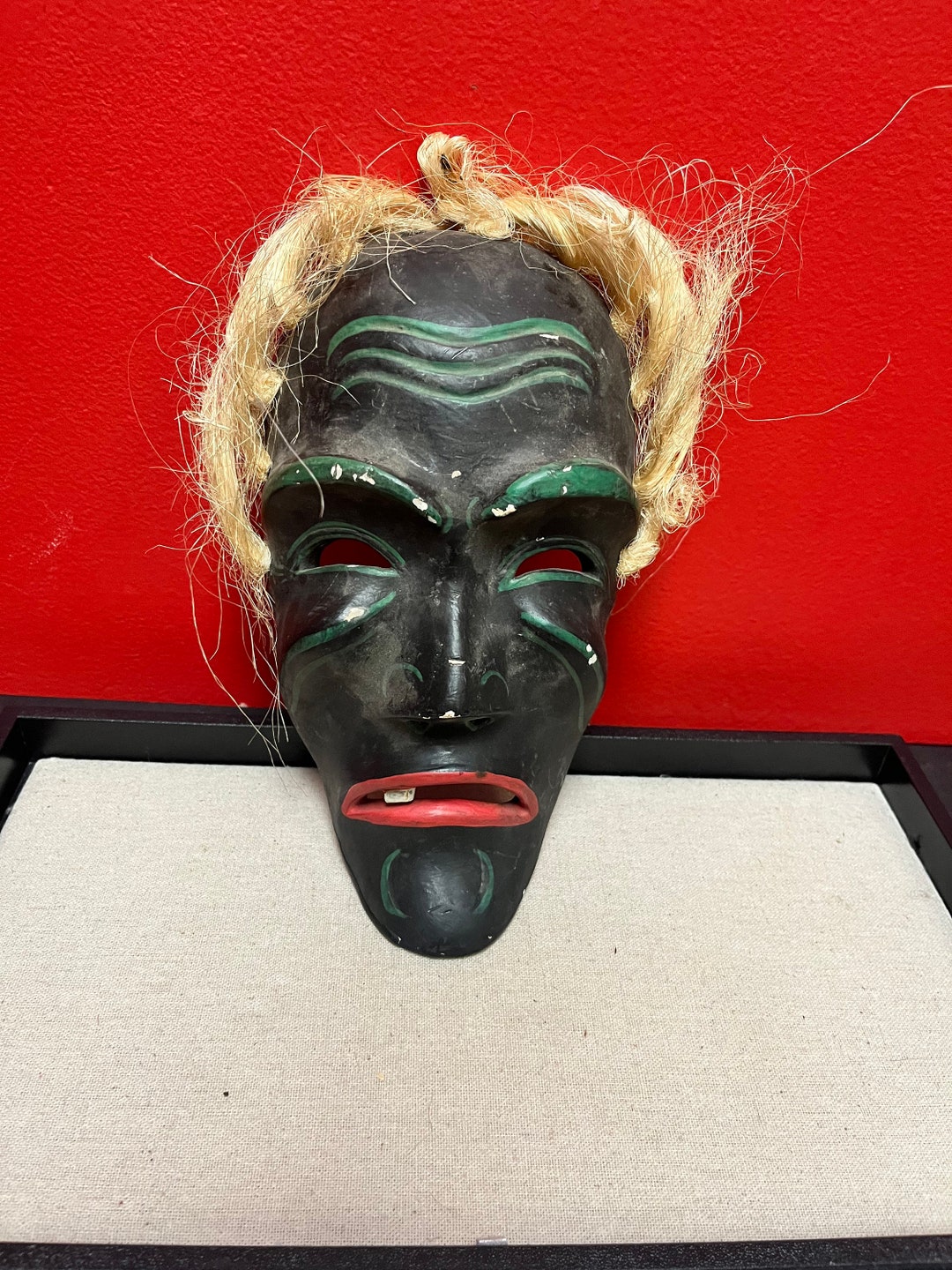 Crazy Cool Wooden and Painted Antique Mask — 9 Inches High - Etsy