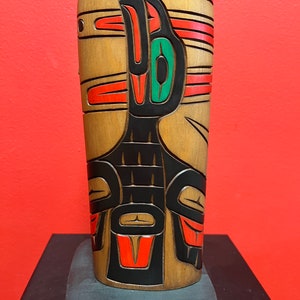 Stunning 14 Inch Indigenous First Nations Pacific Northwest Coast Totem ...