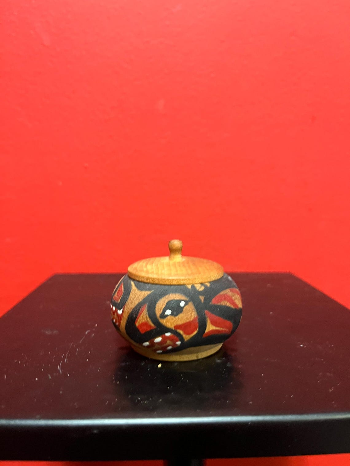 Indigenous First Nations Pacific Northwest Coast Painted Cedar Box ...