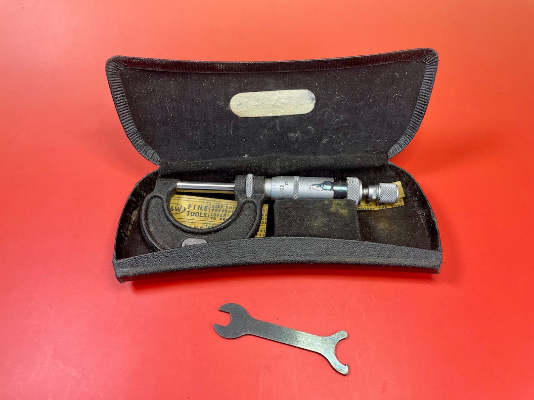 Vintage Micrometer With Original Case and Wrench - Etsy