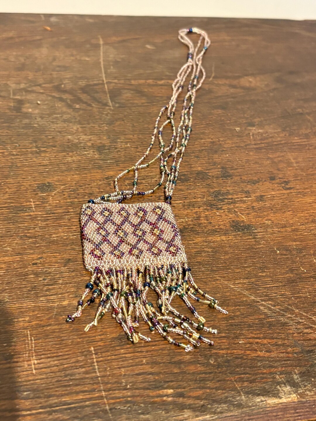 Indigenous First Nations Beaded Necklace and Bag - Etsy