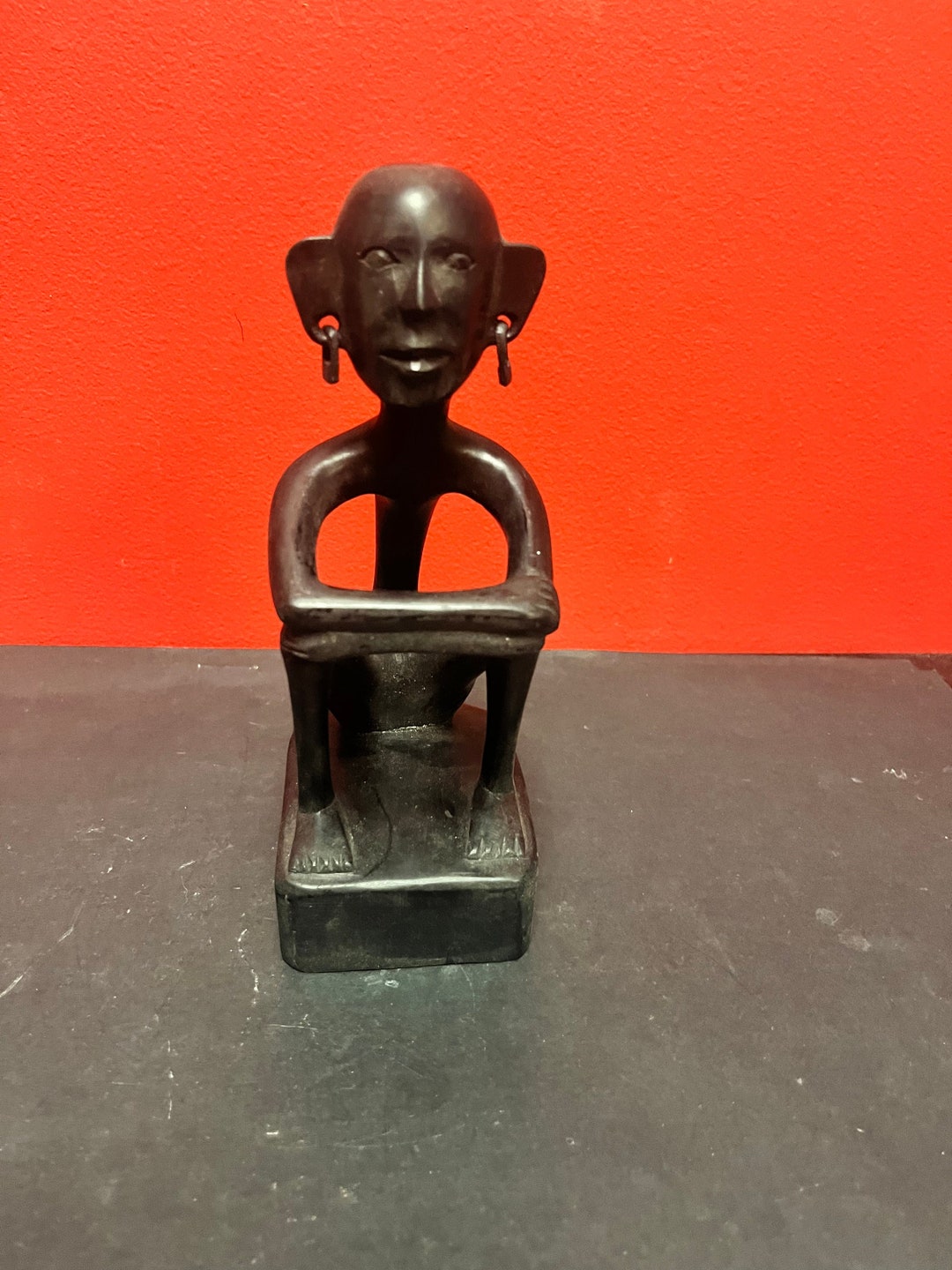 8 Inch African Statue of a Thinking Man With Earrings — Unique and Cool ...