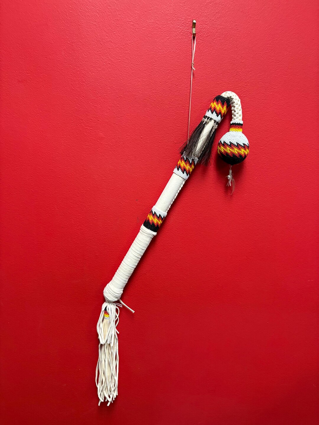 Heavily Beaded Native American Whip— Good for Decoration or Use — Great ...