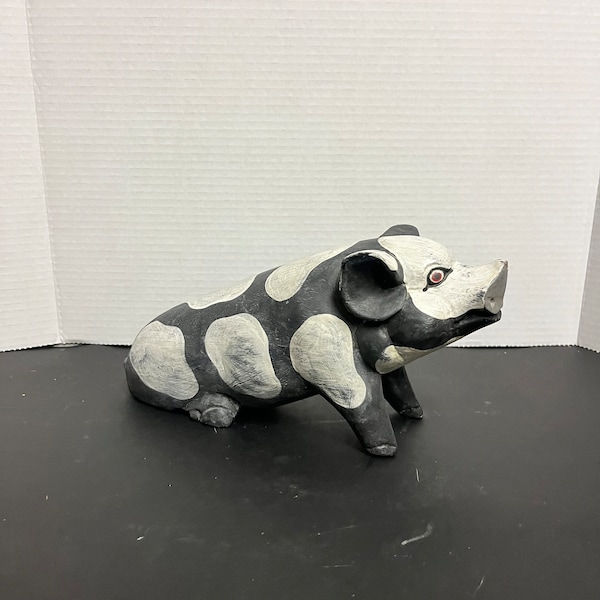 Antique Folk Art Pig - Etsy