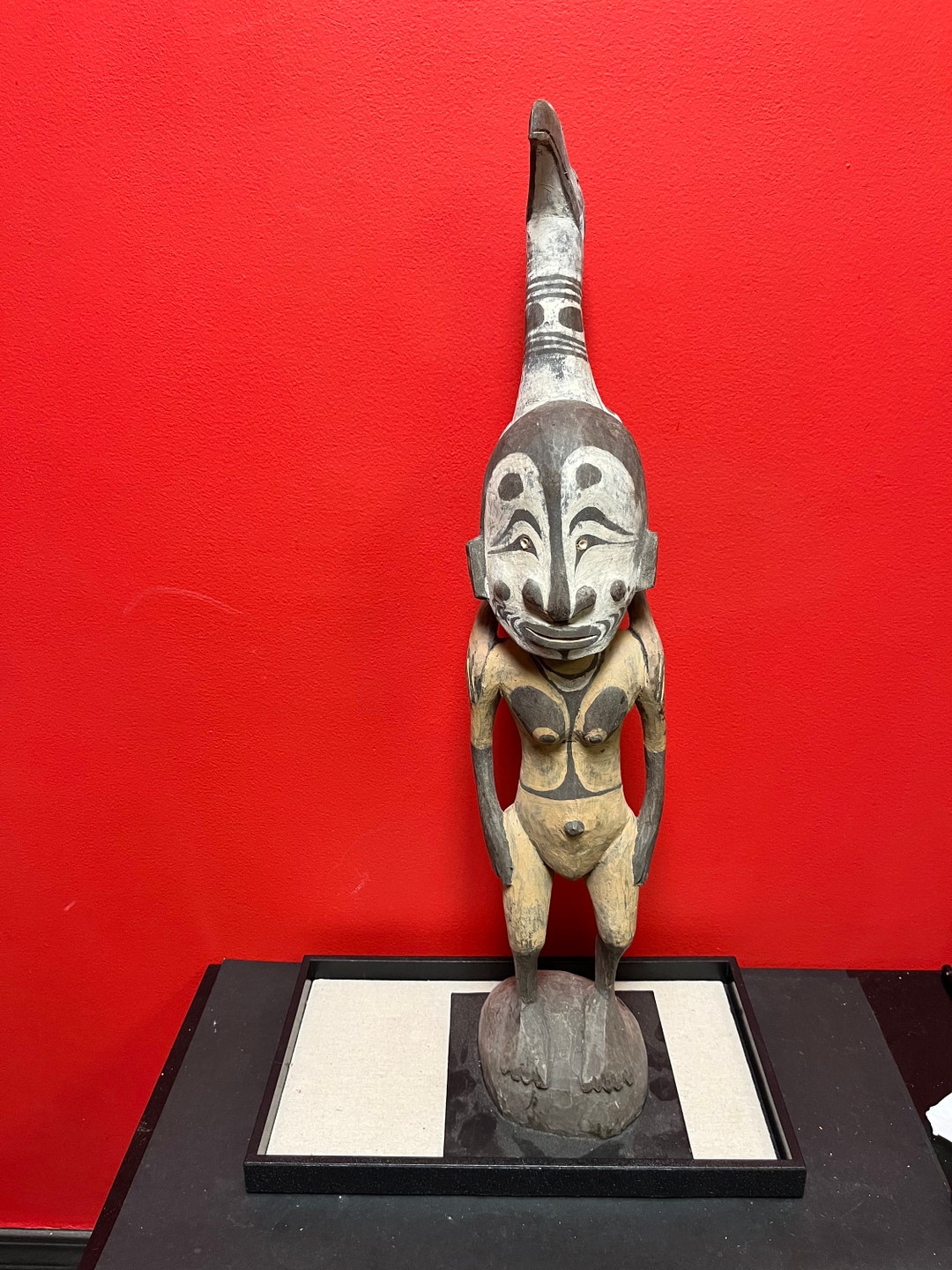 Very Rare Museum Quality 19 Century 27 Inch Papua New Guinea Statue ...
