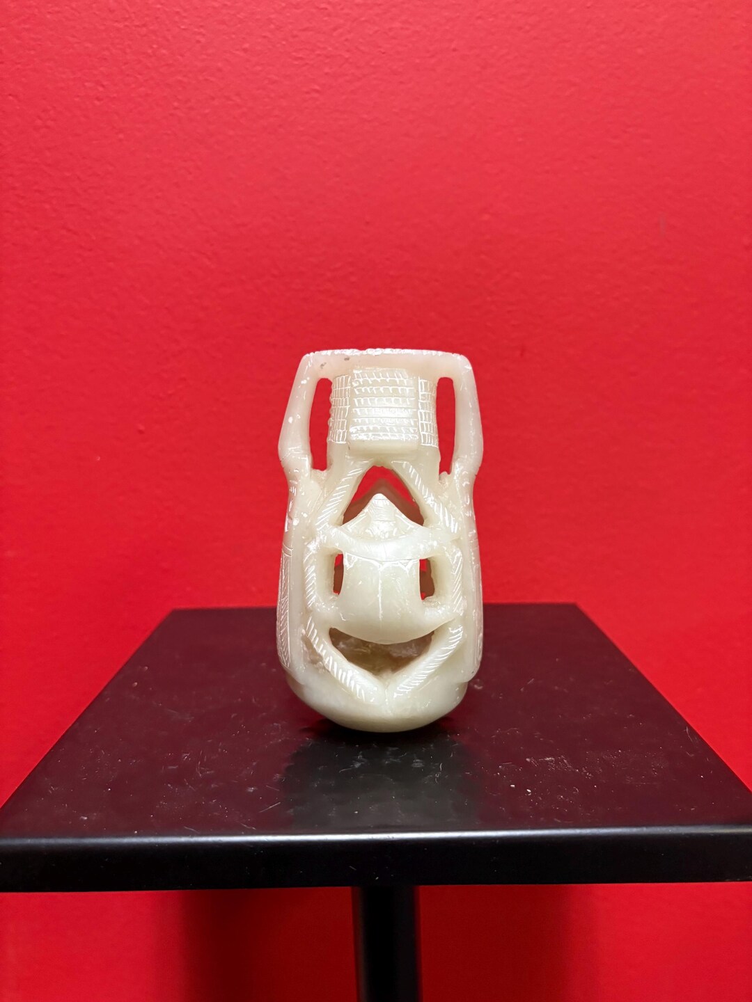 Beautiful 5 Inch Tall Jade Vase — Great Imagery — Origins Unknown ...