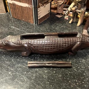Fabulous 31 Inch Long Antique Oceanic Musical Instrument in the Shape ...