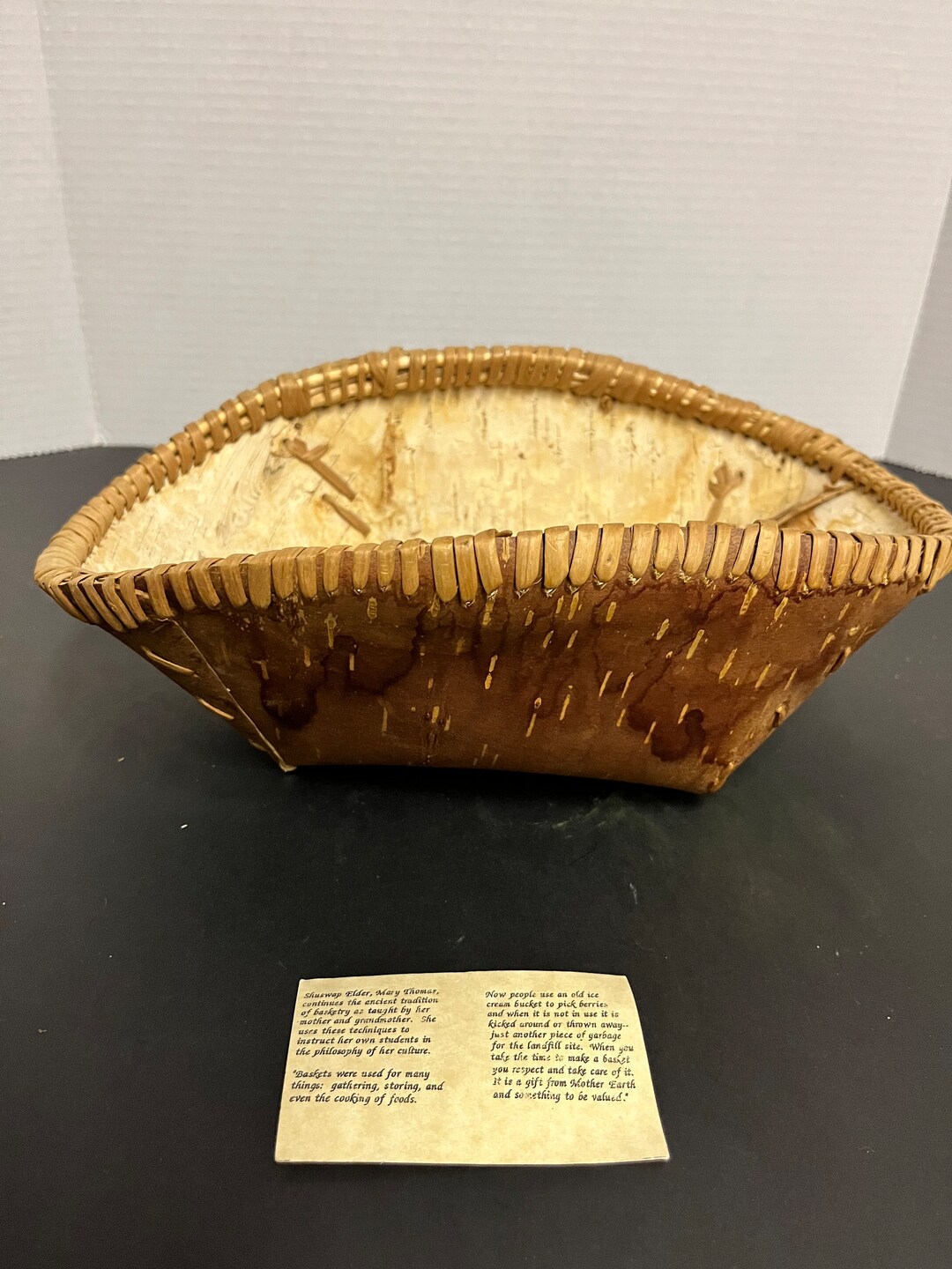 Absolutely Wonderful Indigenous Canadian BC Birch Bark Basket by Mary ...