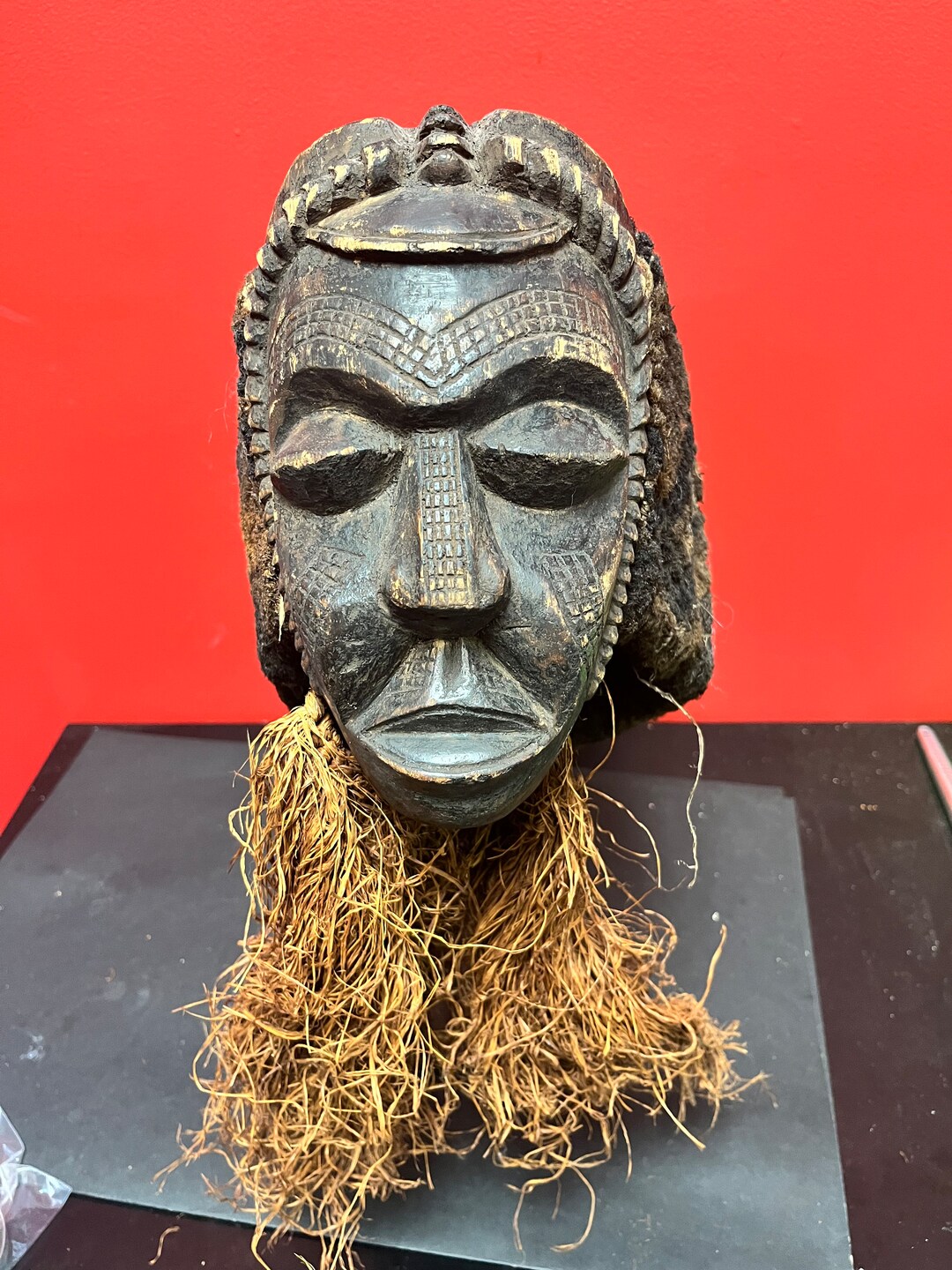 A Stunning 19 Inch High Rare African Late 19 Century Ceremonial Mask ...