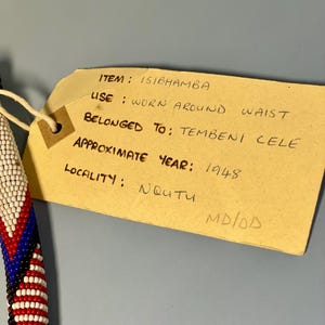 Authentic South African Zulu Isibhamba Beaded Belt (1948) – 25.5 Inches ...