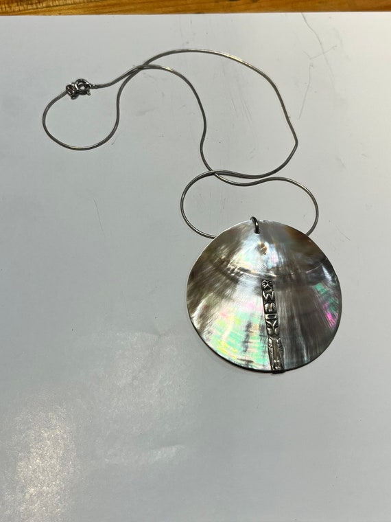 2 inch Indigenous First Nations Sterling and abalone … - Gem