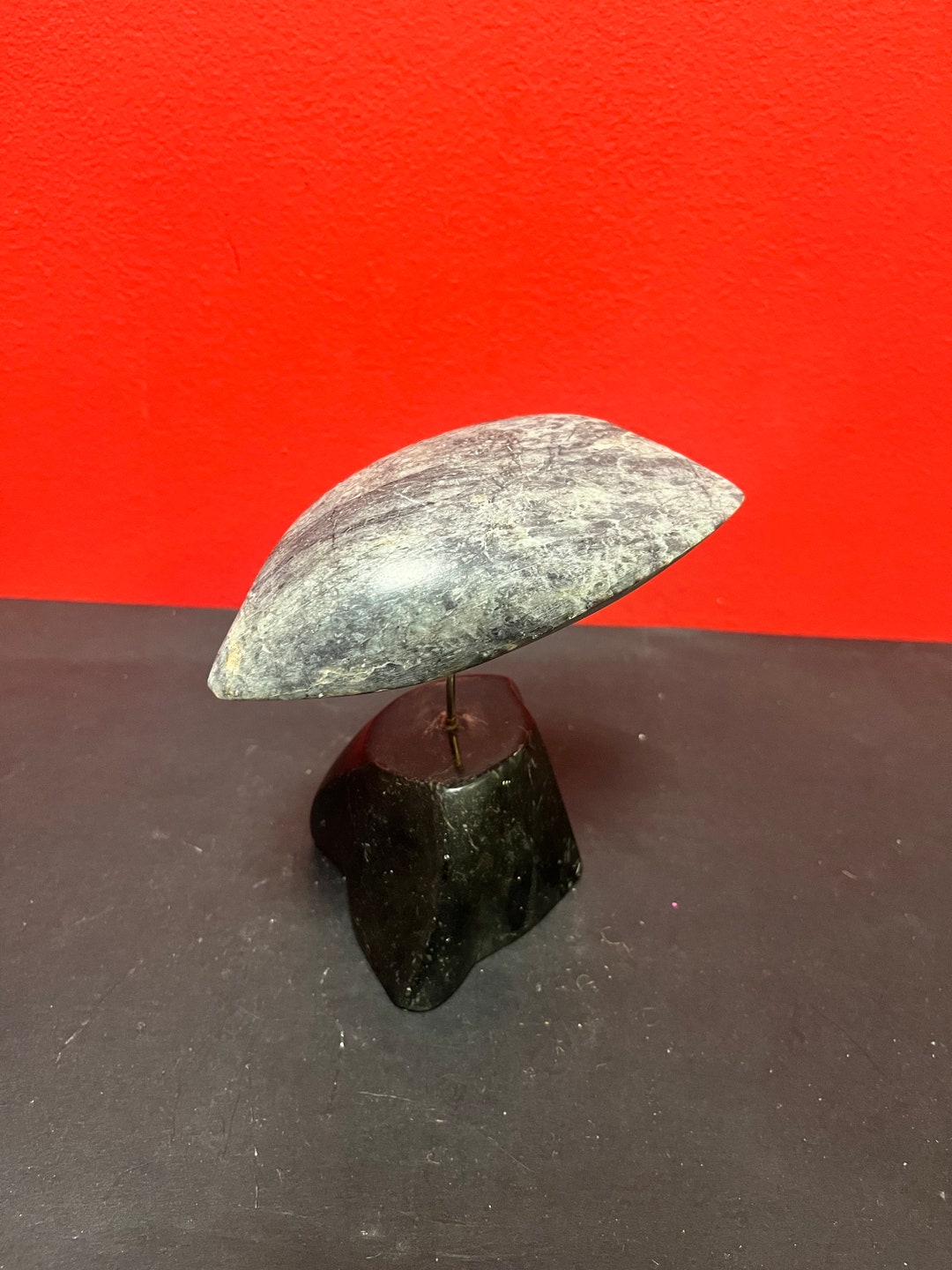 Stunning Indigenous Inuit 6 Inch Tall, Abstract Soapstone Bird on Stand ...