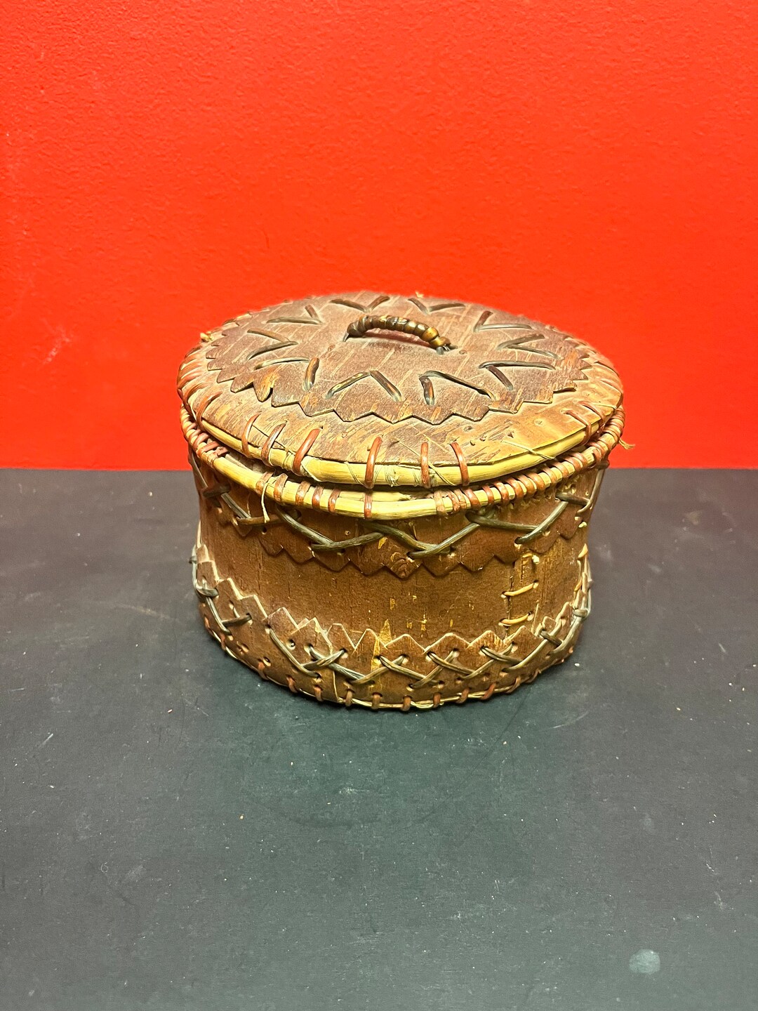 7 X 4” High Indigenous First Nations Cree North Saskatchewan Cedar Bark ...
