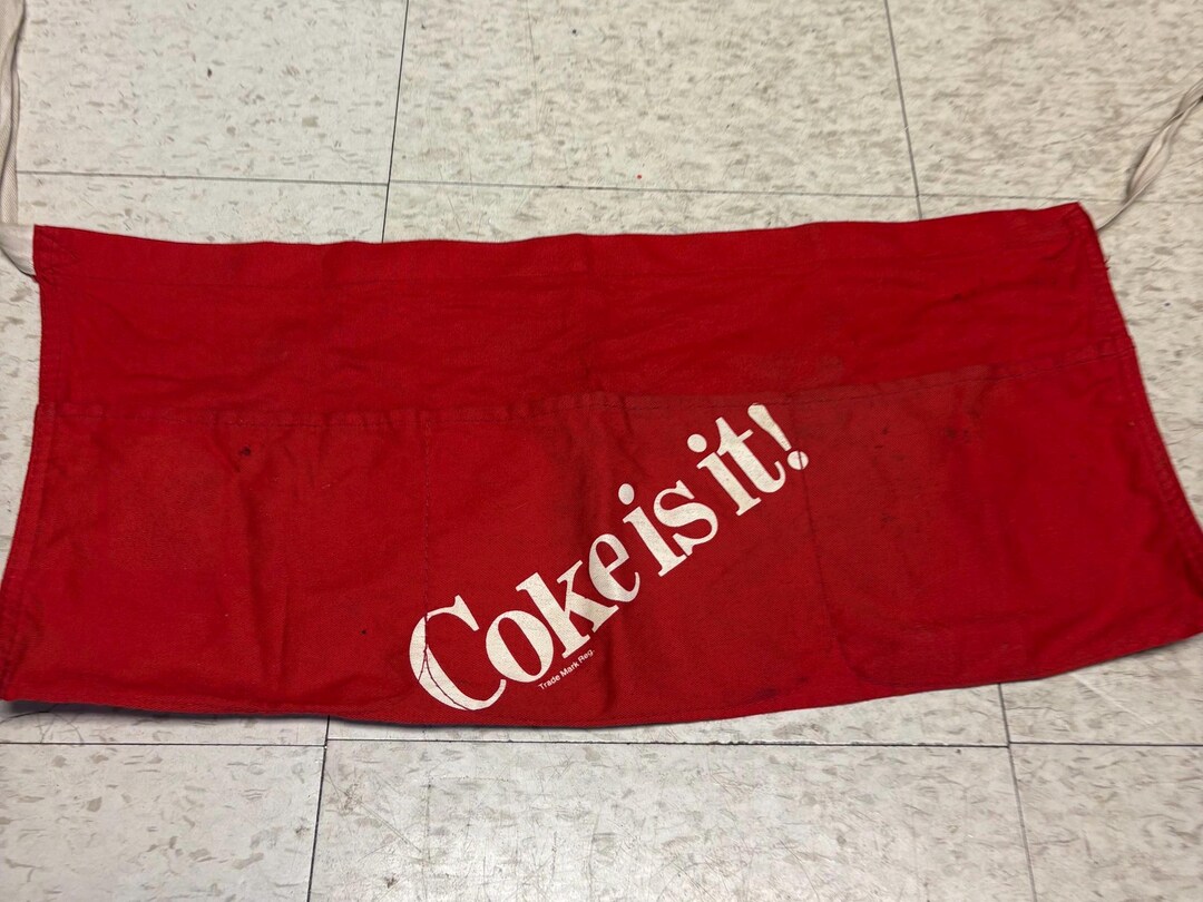 Amazing Vintage 26 X 23 Inch Long Coca-cola Waitresses Apron — Diner ...
