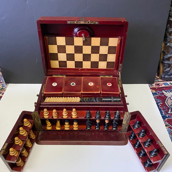 Antique Chess Set - Etsy
