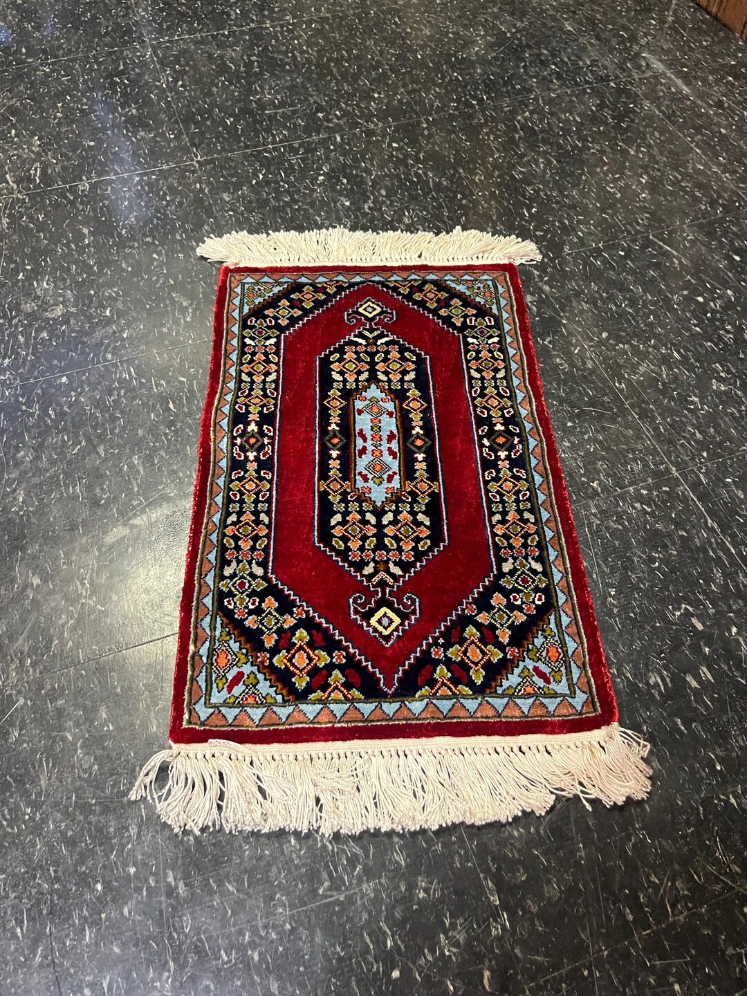 Lovely 24 X 13” Antique Persian Prayer Rug — Small but Magnificent ...
