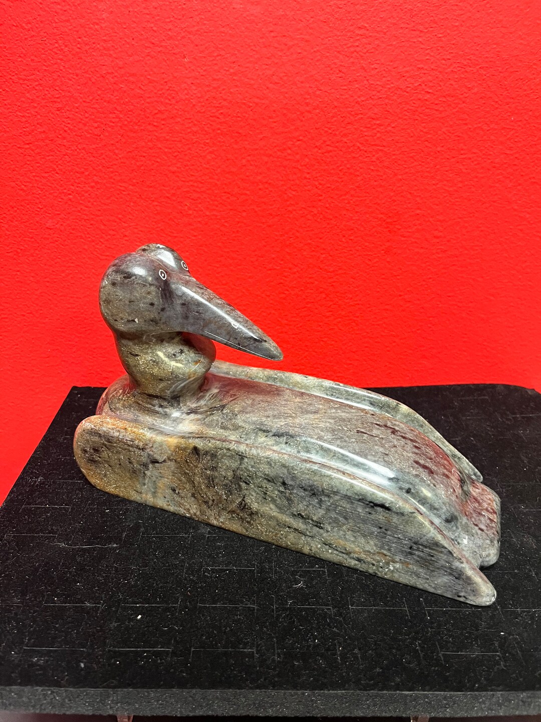 Prestigious 9 X 5 X 3“ High Indigenous Inuit BART LAVALLEE Soapstone ...