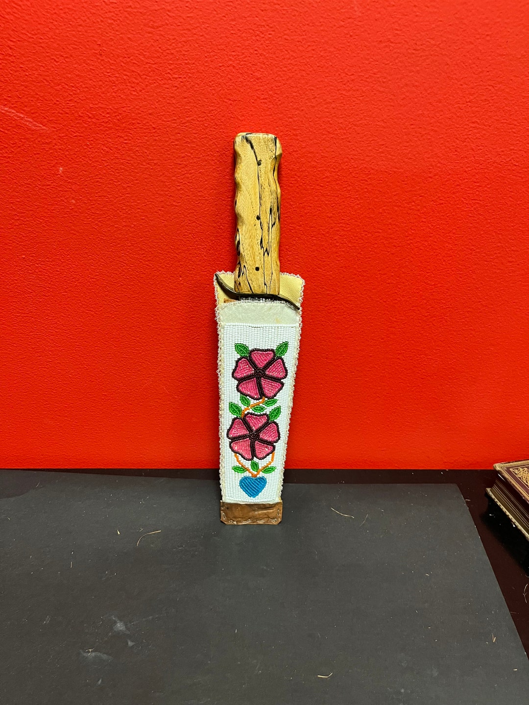 Stunning 14 Inch Long German Knife With Wood Handle in Indigenous West ...