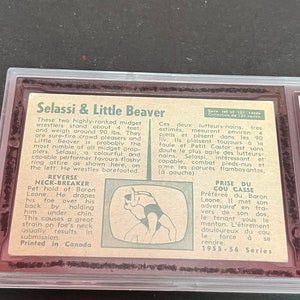 Graded Super Rare 1955 Parkhurst Midget Wrestling Trading Card in Case ...