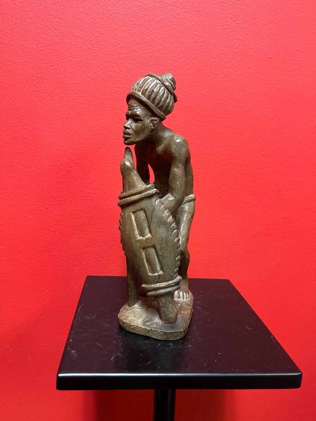 Lovely Older 9 Inch African Stone Statue — Well Carved and Heavy - Etsy