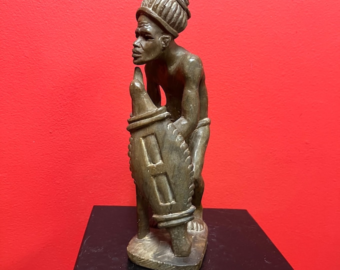 Lovely Older 9 Inch African Stone Statue — Well Carved and Heavy - Etsy