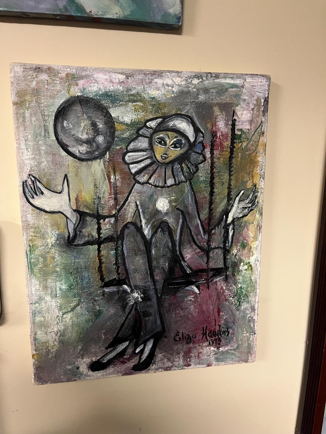 Canadian Famous Artist ELIZA HAWKINS 1973 Original Painting on Canvas ...