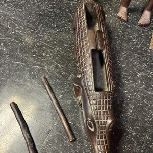 Fabulous 31 Inch Long Antique Oceanic Musical Instrument in the Shape ...