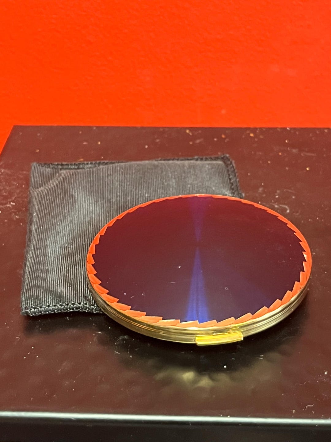 Lovely Unusual Like New 3 Inch Long Stratton Compact in Original Cloth ...