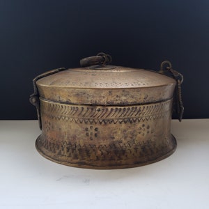 Large Antique Indian Brass Box - Etsy
