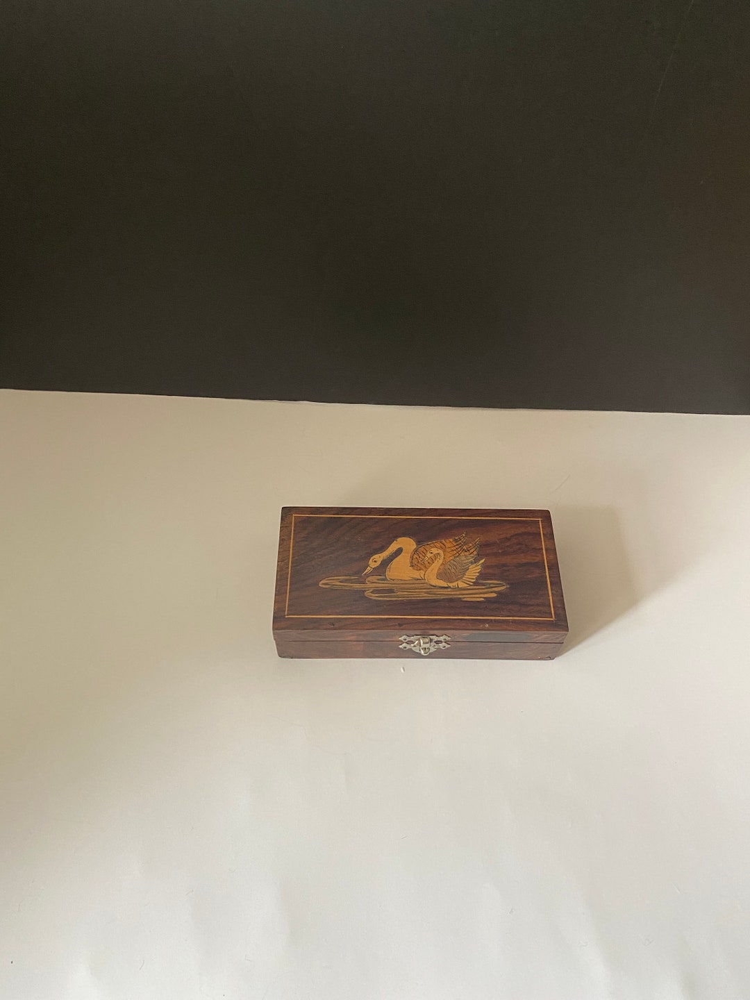 Stunning Indian Inlaid Swan Box - Etsy